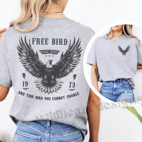 Tops | Freebird Shirt Free Bird Graphic Tshirt Heather Grey Xs2x | Poshmark